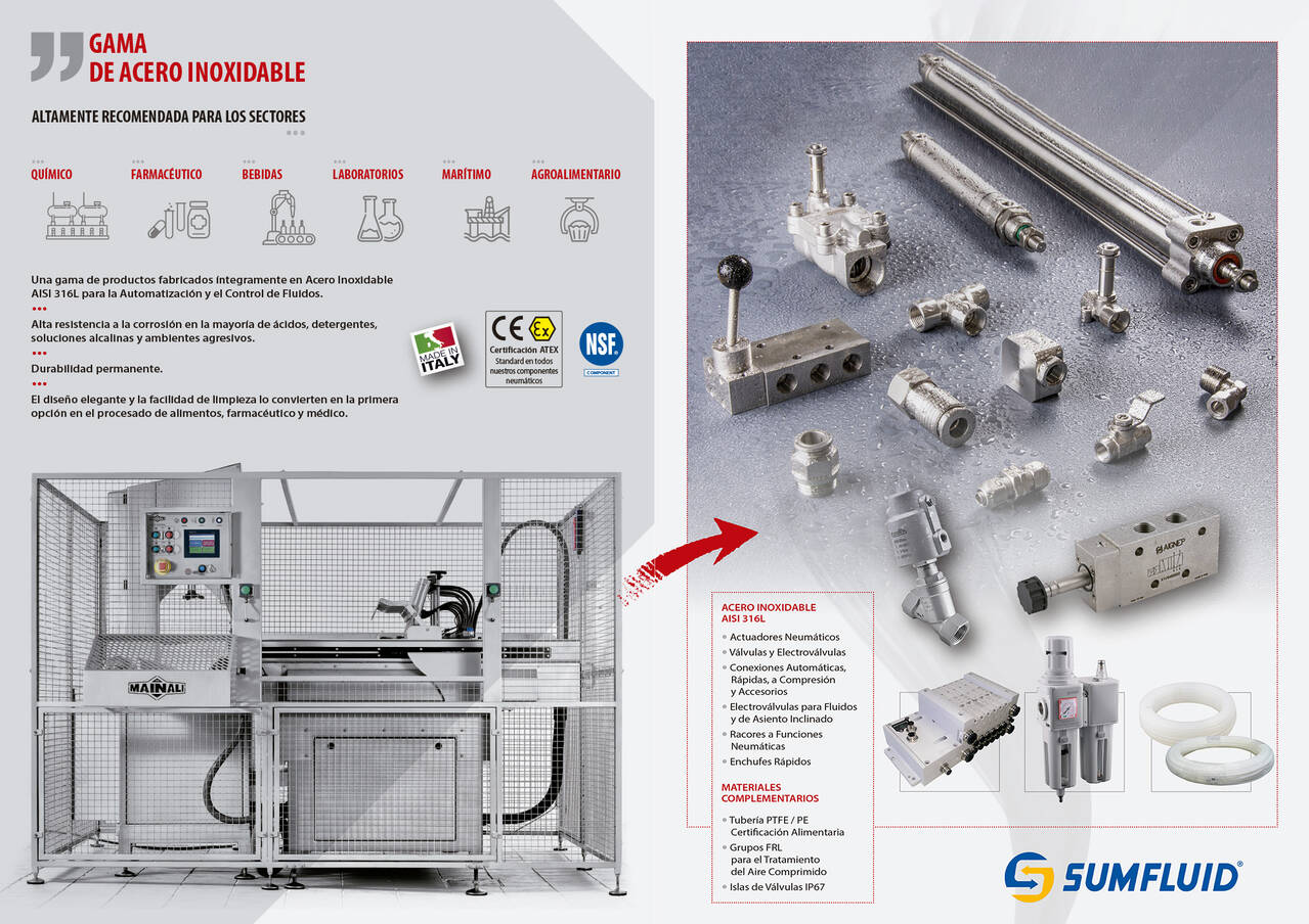 Gama de acero inoxidable